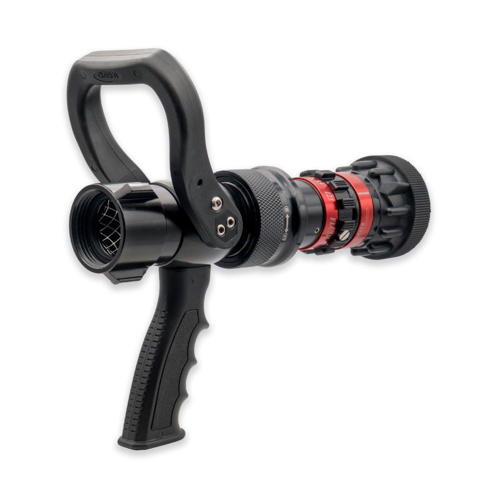 1-1/2" Pistol Grip Water Shield Nozzle 30-60-90-125 GPM Aluminum – Fire ...