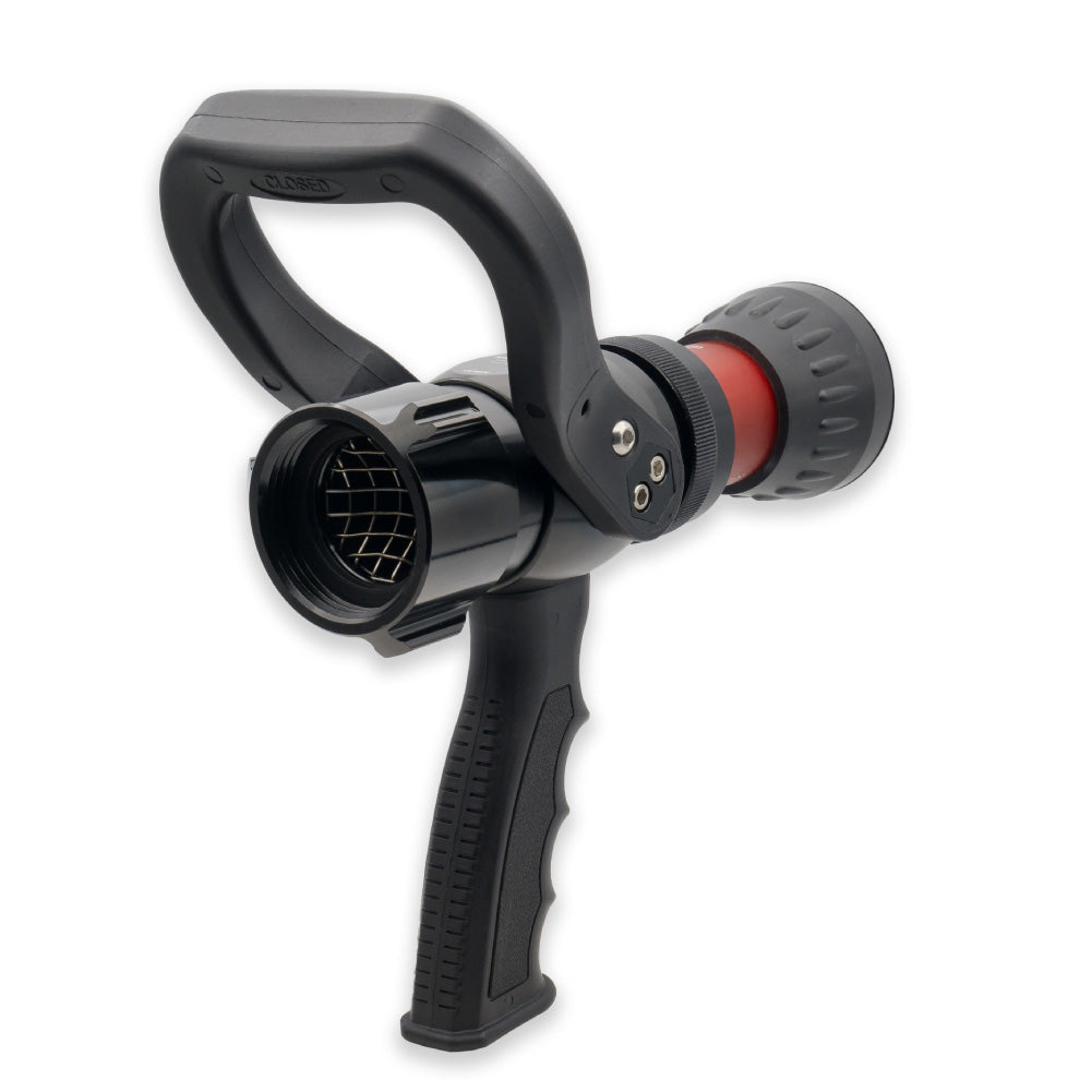 1-1/2" Pistol Grip Nozzle 20-90 GPM Aluminum Red – Fire Hose Nozzles