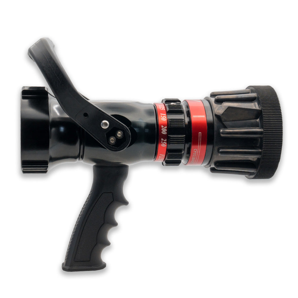 2-1/2" Pistol Grip Nozzle 95-125-150-200-250 GPM Aluminum – Fire Hose ...